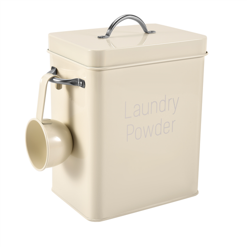 5L Beautiful Powder Laundry Powder Boxes Storage with Scoop White ...