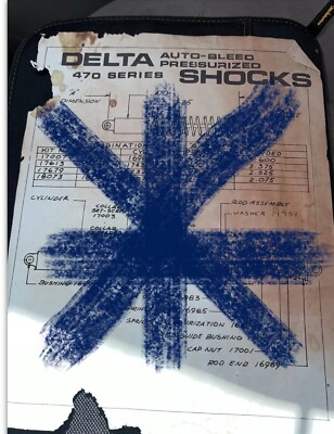 Delta Rc Car Auto Bleed Shocks 470 Series Parts List 1 Sheet 1985 ...