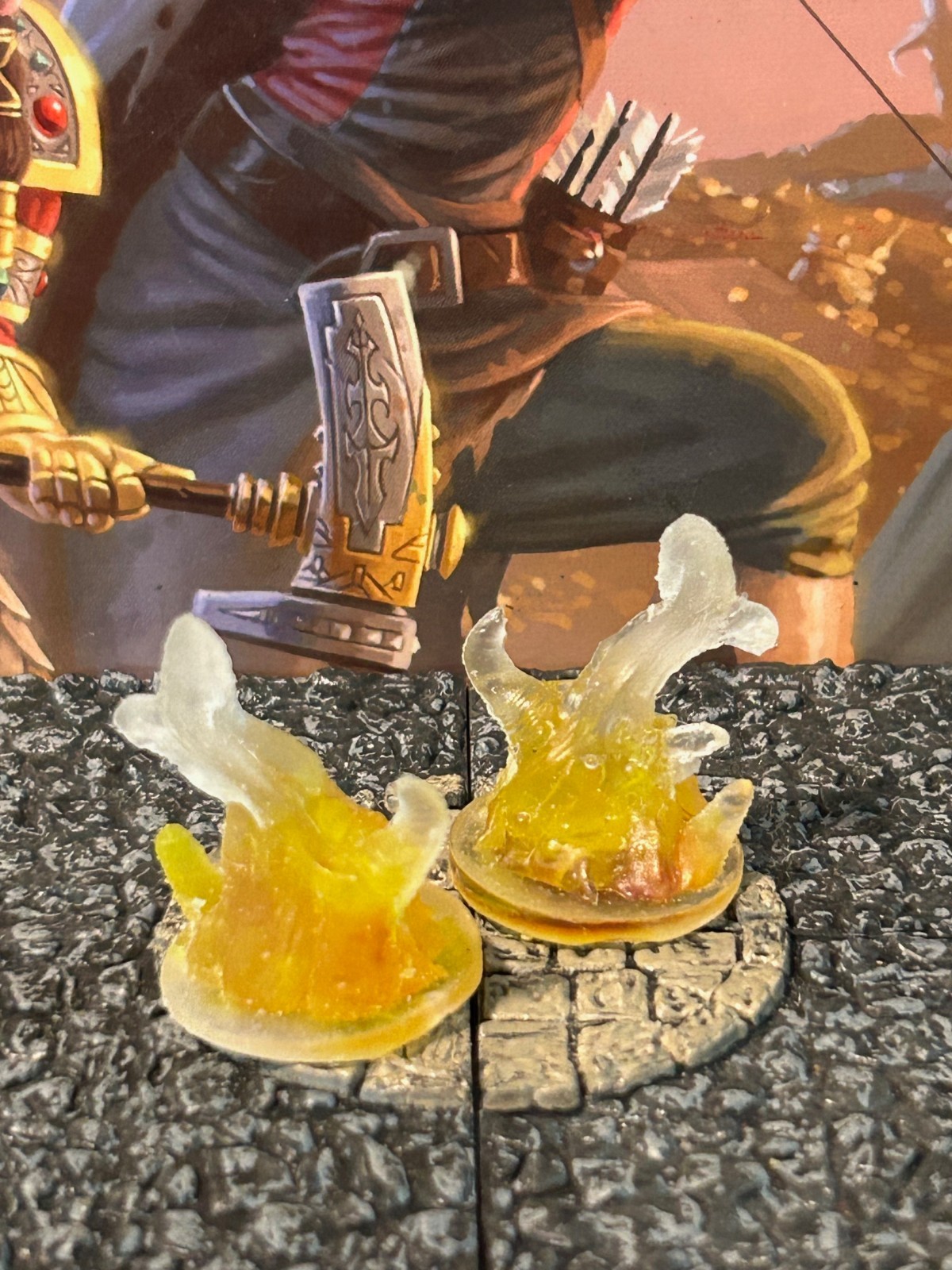 Ochre Jelly x2 yellow ooze slime medium Dungeon & Dragons D&D terrain ...