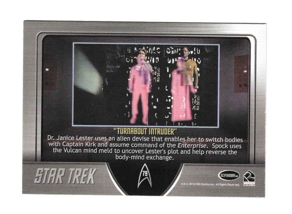 2010 Star Trek Remastered TOS #79 Turnabout Intruder Rittenhouse | eBay