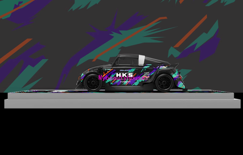 TM 1:64 HKS M4 RWB Beetle Scania Truck Figure Sport Model Diecast Metal ...