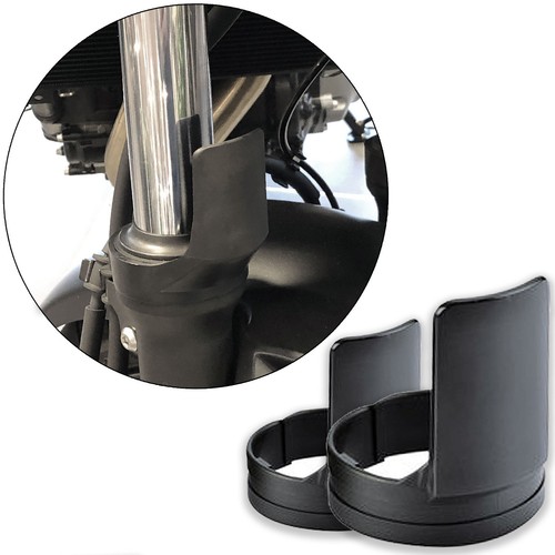 Universal Motorcycle Front Fork Seal Shields Shrouds Black Pair Set | eBay