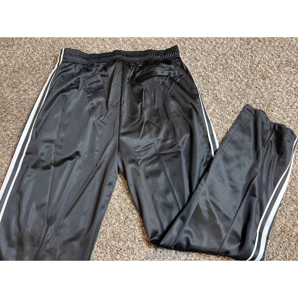 Active Joe Men's Black w/ White Stripe Jogging Workout Track Pants ...