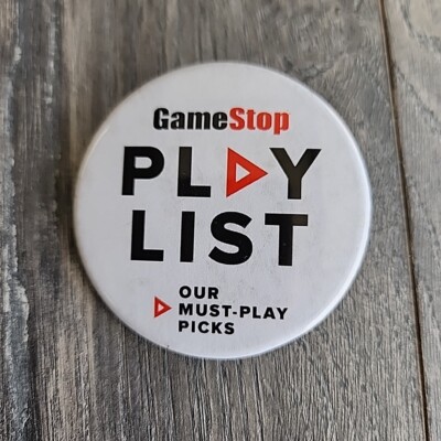 Vintage GameStop Play List Our Must-Play Picks Pin Button Video Games ...