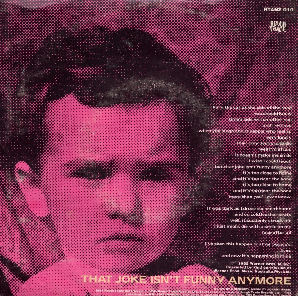 The Smiths THAT JOKE ISN'T FUNNY Australian 1985 ROUGH TRADE RARE 7 ...