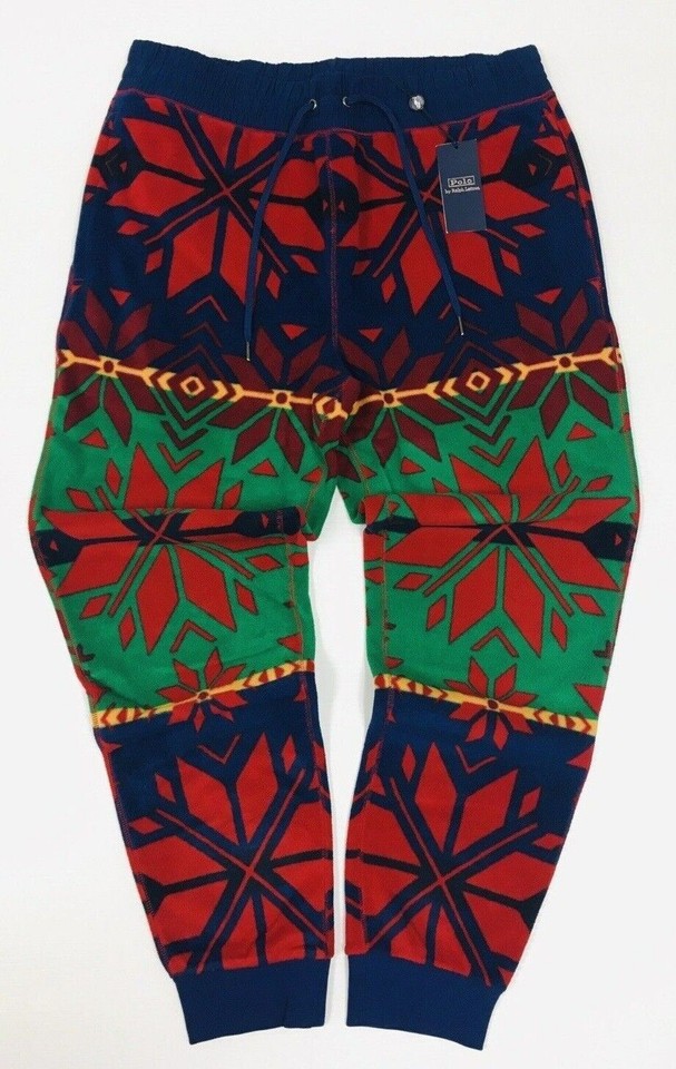 Polo Ralph Lauren Southwestern Aztec Indian Tribe Fleece Jogger Pants ...