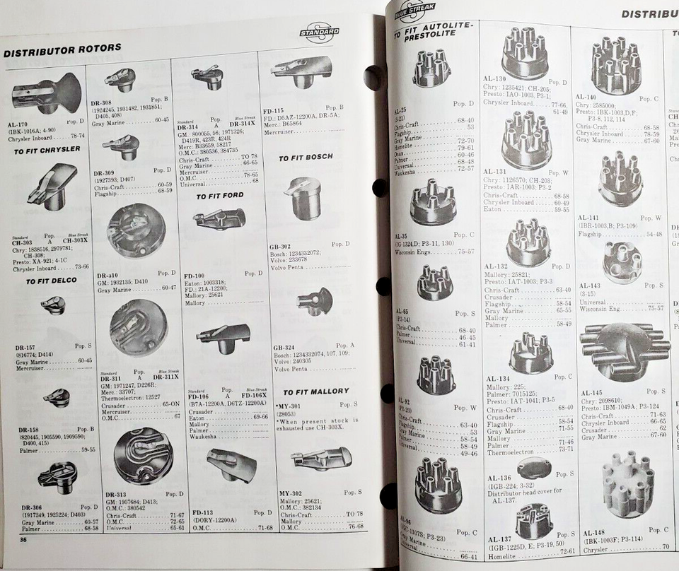Standard Ignition Parts Guide For Inboard Outboard Marine Engines AA3-1 ...