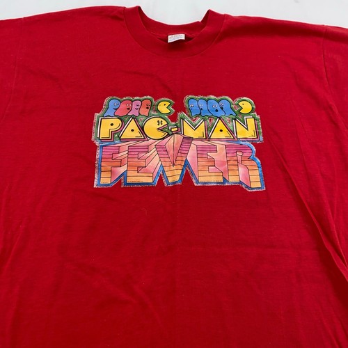vtg 80s PAC-MAN FEVER GLITTER IRON ON T-Shirt M/L arcade video game | eBay