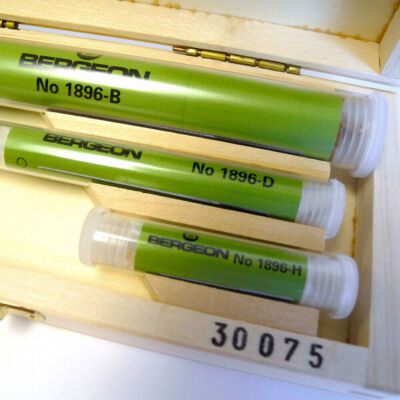 Bergeon 30075 Set Of 36 Smoothing Broaches Wooden Box Ø2.80mm-Ø0.33mm ...