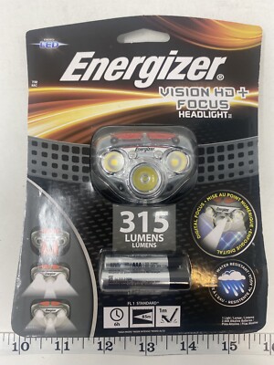 Energizer Vision HD + Focus LED Headlight 315 lumens Headlamp 3 AAA ...