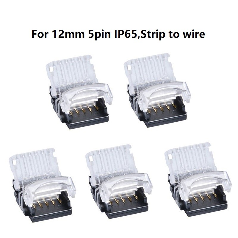 5X Wire to LED Strip Connector 2/3/4/5/6Pin 8mm 10mm 12mm Adapter RGB ...