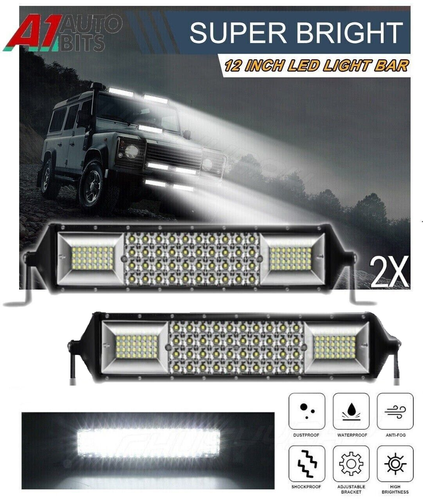 12 Inch Led Light Bar 312w 4 Row Spot Flood Combo Work light Fog ...
