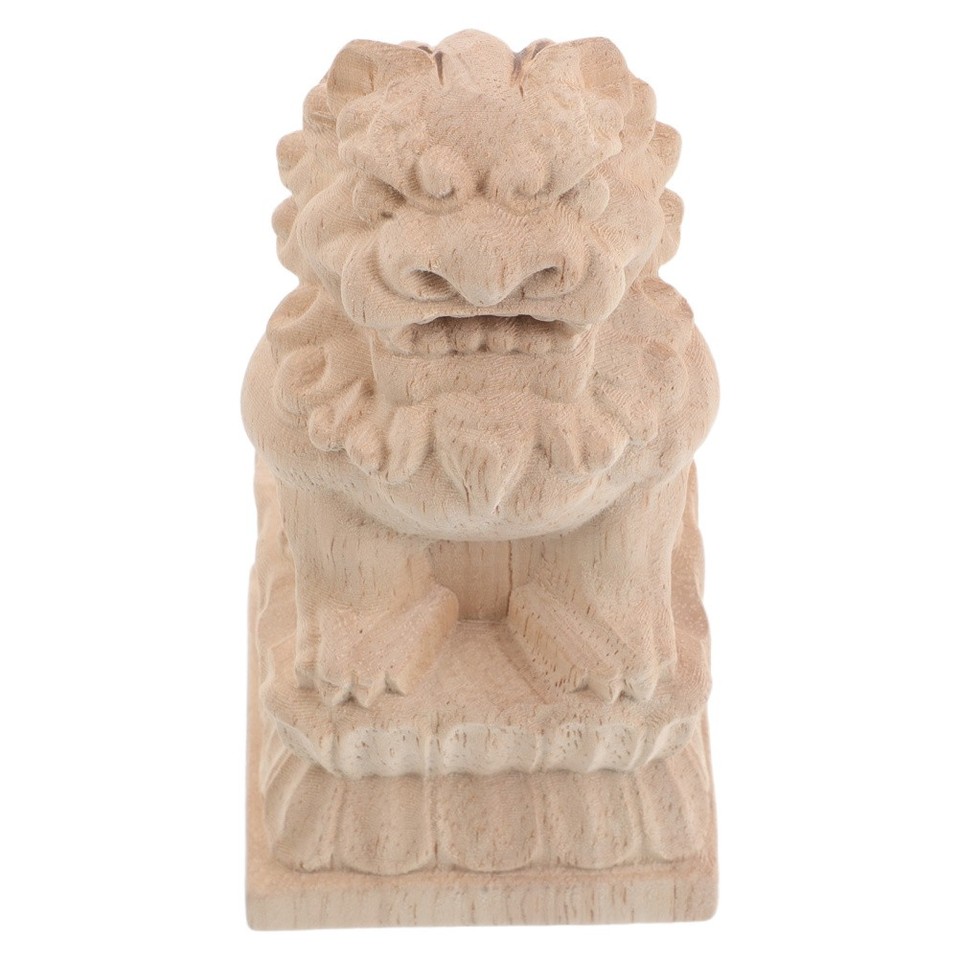 Wooden Bridge Column Caps: Unique Lion Sculpture Retro Arch Bridge ...