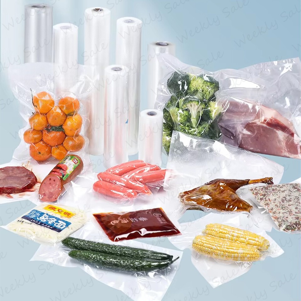 ALL SIZES Vacuum Sealer Bags Rolls 4Mil Embossed Food Saver Storage ...