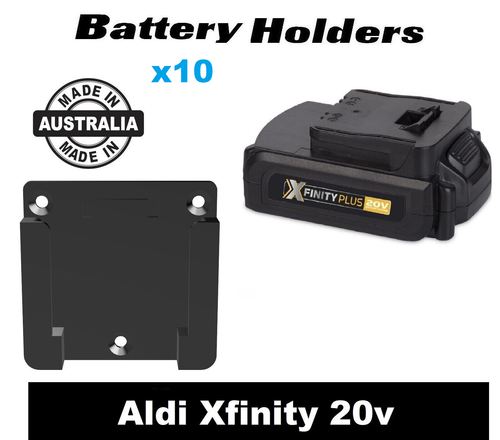 10X Aldi Xfinity 20v Battery Holder Storage Wall Mount Bracket Storage ...