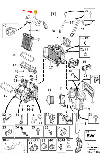 NEW VOLVO S60 MK3 CLIMATE UNIT PIPE SET 31404463 GENUINE | eBay