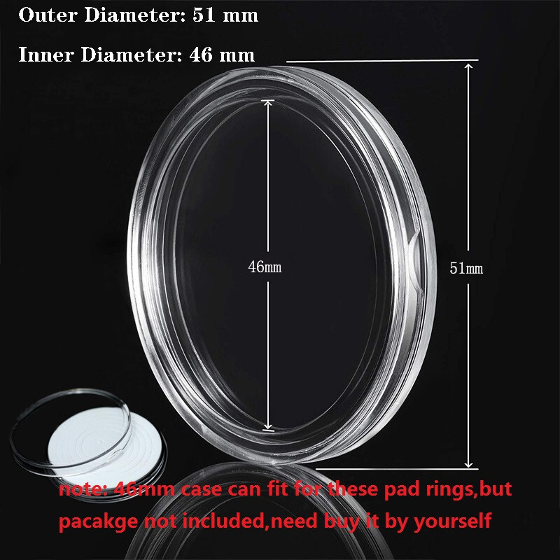100 Adjustable Coins Capsule Case Foam Gasket Insert Mats White Rings ...