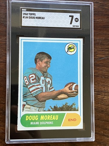 1968 Topps Doug Moreau Rookie Miami Dolphins #144 Nm SGC 7 | eBay