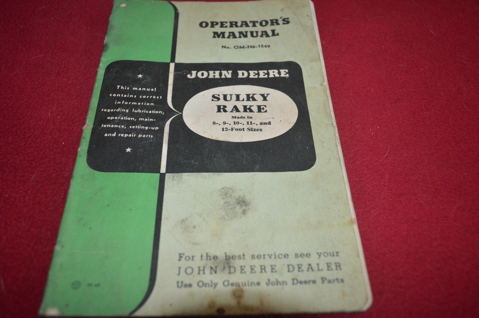 John Deere Sulky Rake Operator's Manual AMIL15 | eBay