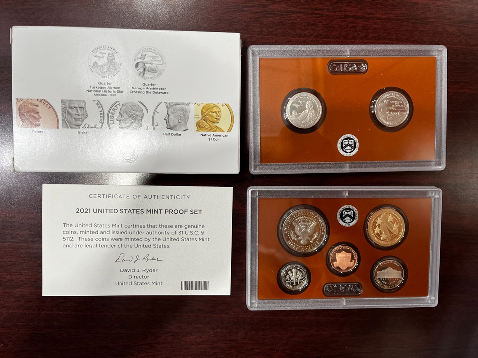 2021 S US Mint 7 Coin Clad Proof Set | OGP Box & COA | eBay
