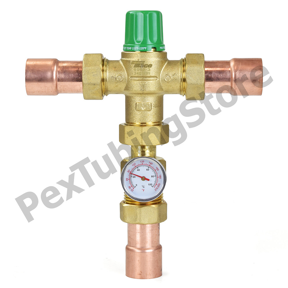 Taco 5000/5120 Thermostatic Mixing Valve 1/2", 3/4" or 1" in Sweat/NPT ...