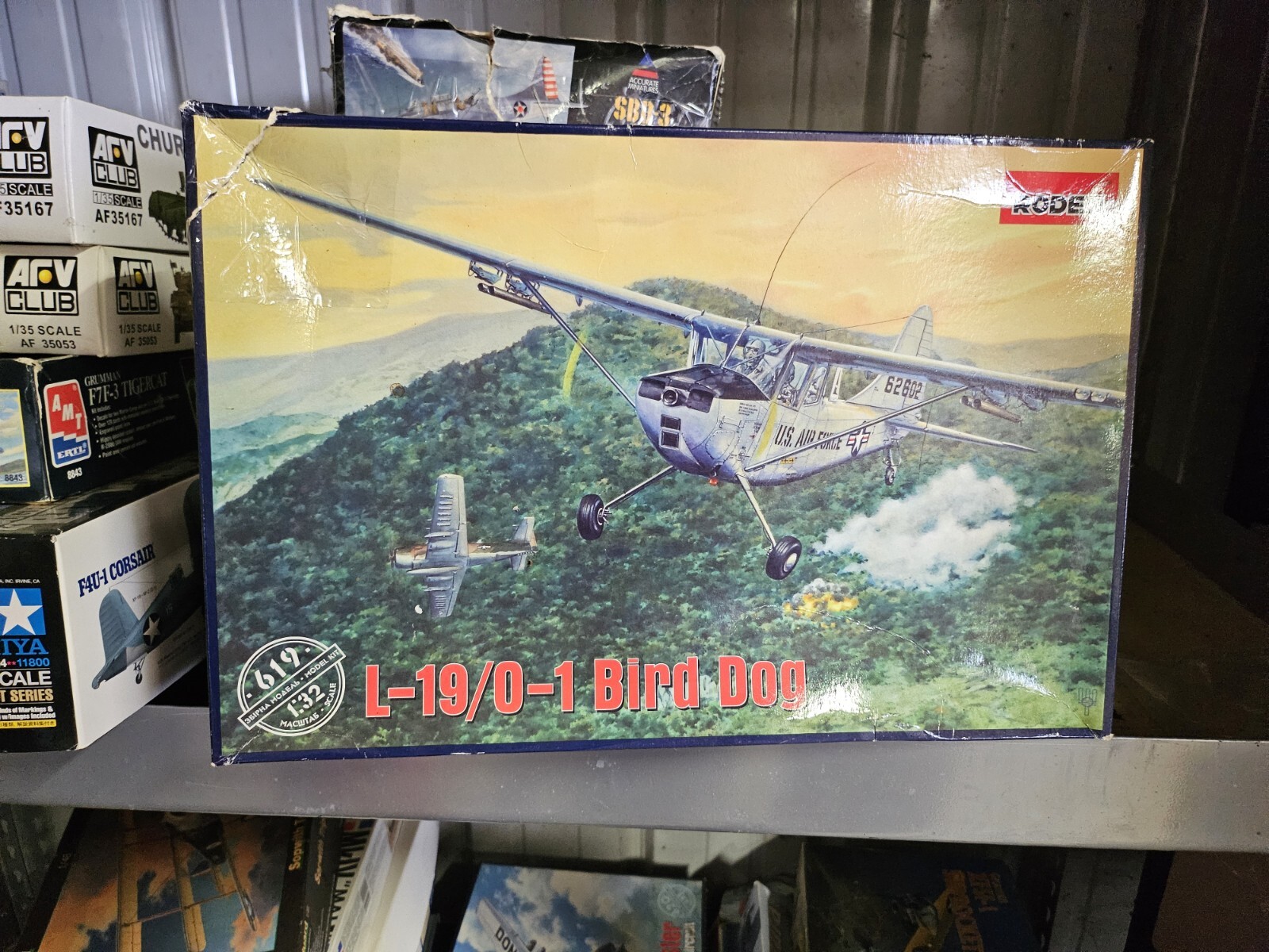 RODEN 619 Cessna L19 / O1 Bird Dog USAF Aircraft Plastic Model Aircraft ...