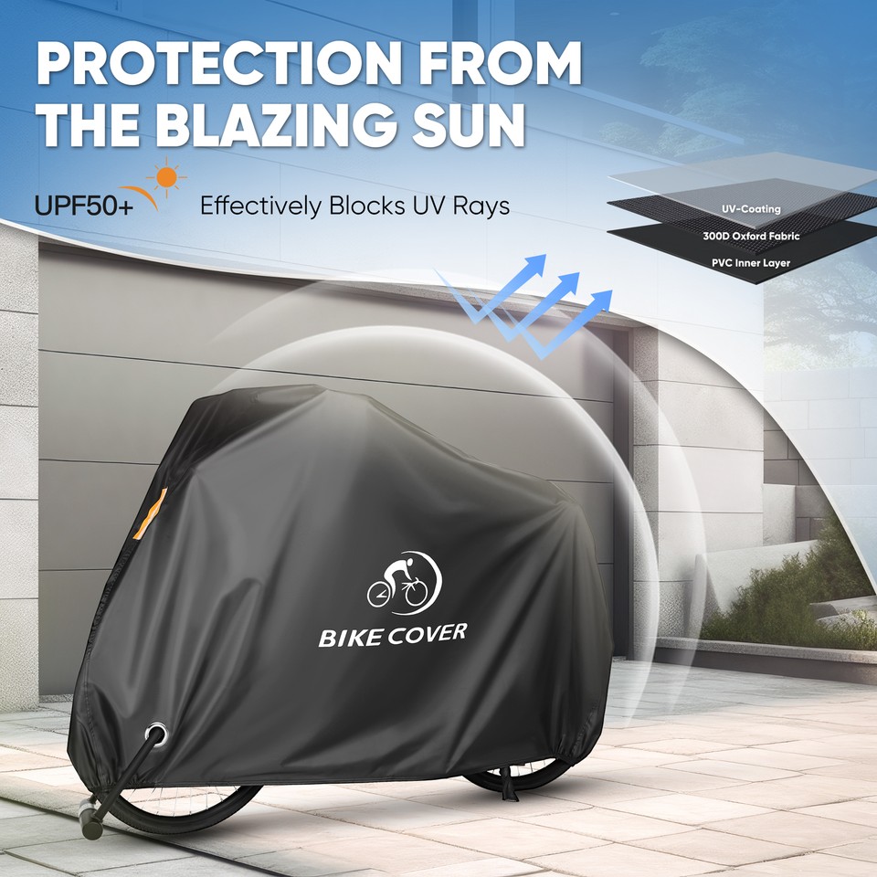 Heavy Duty Waterproof Bicycle Bike Cover Outdoor Snow UV Protection for ...
