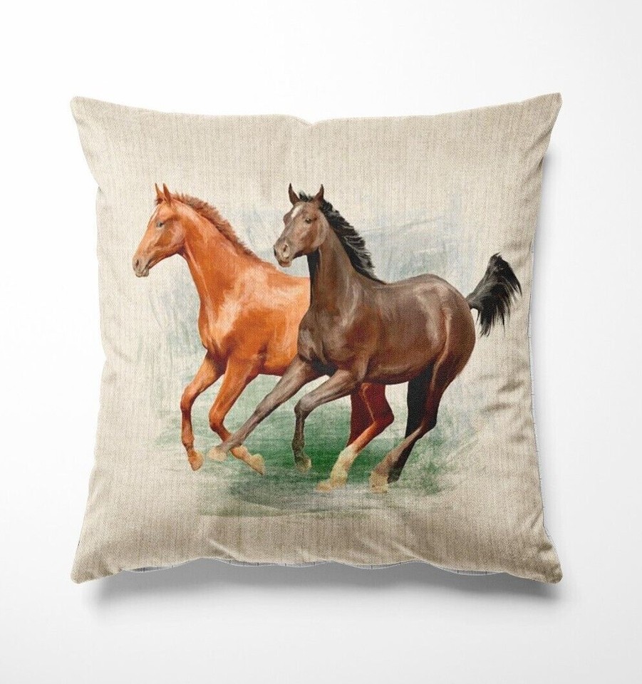 Animal Country Creature Linen Look Cotton Rich Fabric Cushion Panels ...