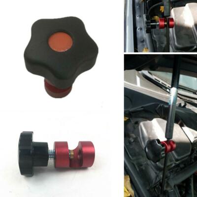 Red Steel Car Hood Engine Cover Locks Shock Absorbers Strut Stopper ...