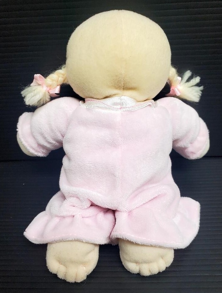 Carters Just One Year Baby My First Doll Plush Pink Dress Blonde Braids ...