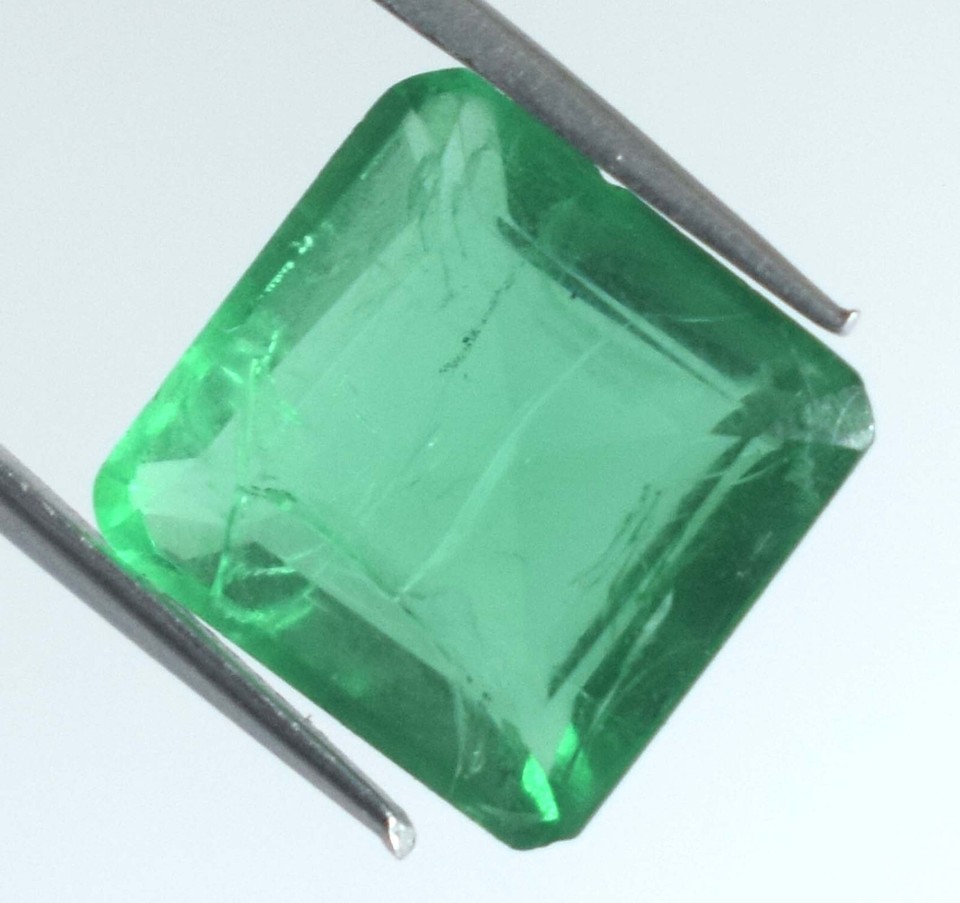 Colombian Green Emerald 11.65 Ct Natural Emerald Cut Gemstone Certified ...