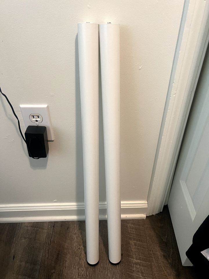 IKEA ADILS Table Legs, 2 - White. Screws and Plate NOT INCLUDED, legs ...
