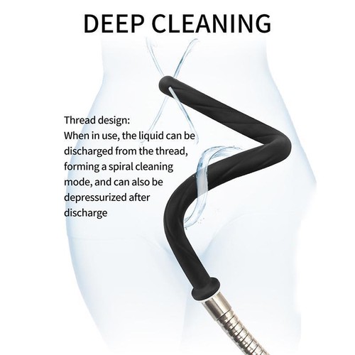Silicone Anal Vaginal Shower Douche Enema Colonic Cleaner Head Cleaning ...