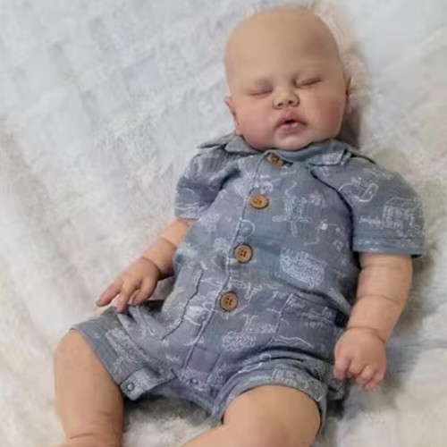 24in Finished Reborn Sleeping Baby Doll Painted Toddler Pickle Girl ...