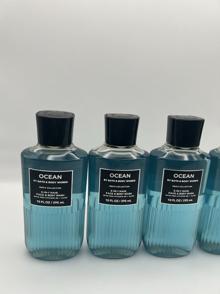 NEW Bath and Body Works Ocean Body Wash 10 Oz Bottles Set Of 4 Men's ...