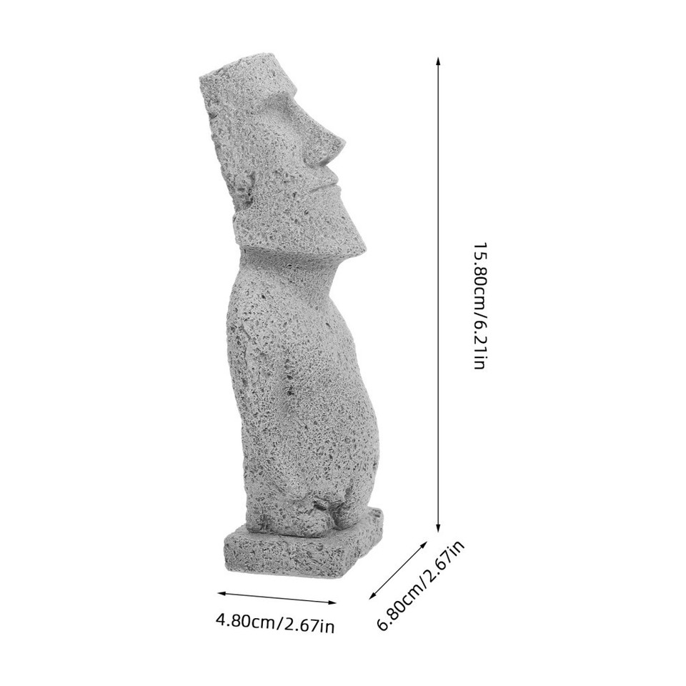 Decorative Moai Statue Moai Aquarium Small Moai Statue Ornament | eBay ...
