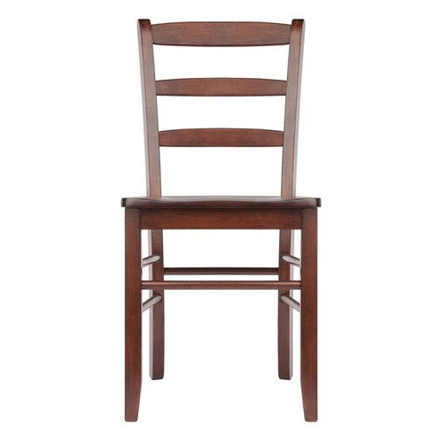 Winsome Benjamin 18"H Ladder Back Solid Wood Dining Chair in Walnut ...