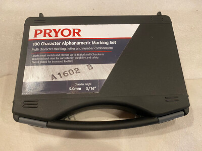 PRYOR 100 Character Alphanumeric Marking Set Steel Type Stamp Embossing ...