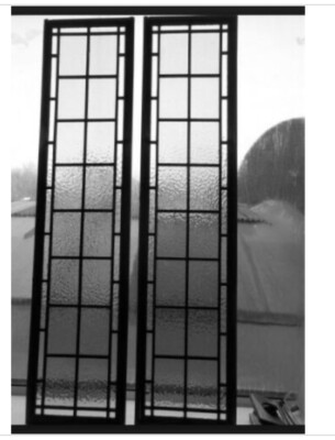 Tall Leaded glass windows Or Sidelight Door Glass 12" x 48" WOW | eBay