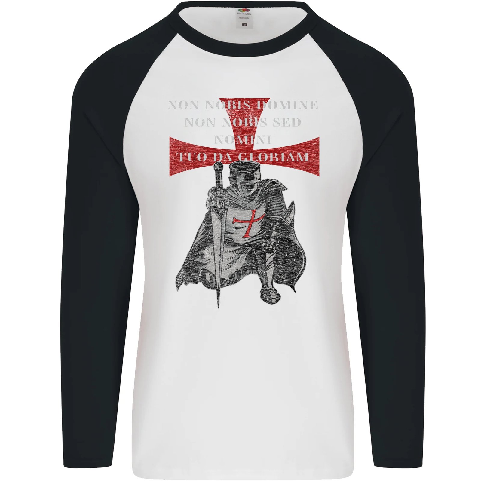 Knights Templar Prayer St. George's Day Mens L/S Baseball T-Shirt | eBay UK