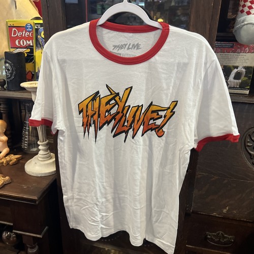 THEY LIVE T-Shirt Roddy Piper Hot Rod FONT , Small Rowdy WWF WWE Ringer ...