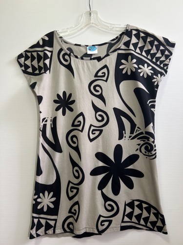 Hula Bay Ladies Polynesian Print Tunic Top Size S | eBay