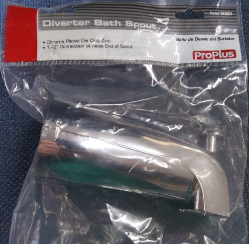 BATH SPOUT W/DIVERTER CHROME 1/2" CONNECTION MOBILE HOME USE *306175 | eBay