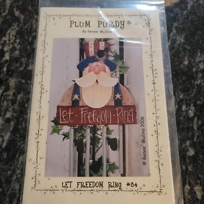 Uncle Sam Windchime #34 PLUM PURDY Wood Painting Pattern Packet 2006 | eBay