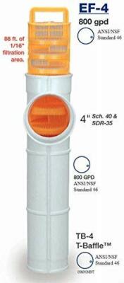 4" Tuf-Tite Effluent Filter w/ SDR35 Adapter Fitting - Septic Filter ...