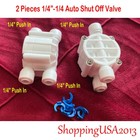 2 Pieces 1/4-1/4 Auto Shut Off Valve Quick Connect Push In Water Filter ...