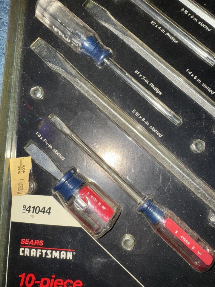 Rare Sears Craftsman USA Nos 10pc Screwdriver Set 1970s Double Line ...