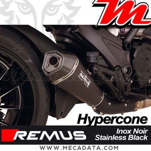 Silencieux Pot échappement Remus Hypercone Inox noir Ducati Diavel 1200 ...