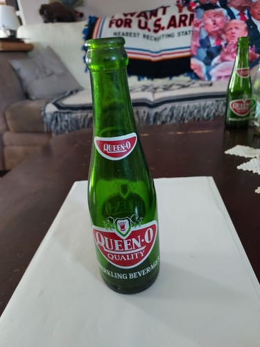 Vintage Queen-O Green Bottle Sol Lesner Corp Buffalo NY 7oz | eBay