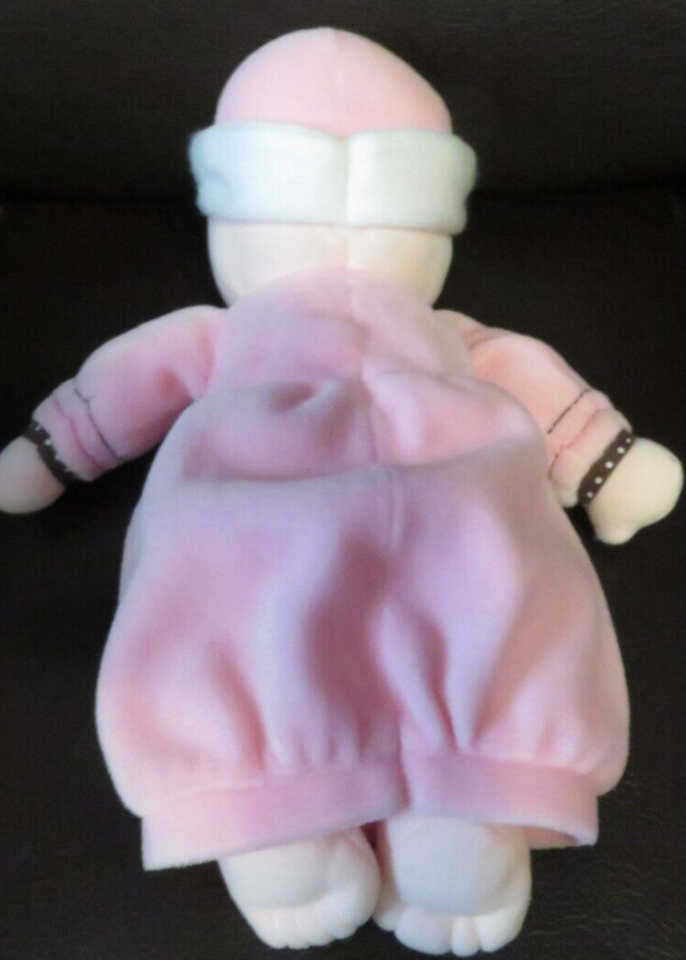 Carters BABY DOLL RATTLE Girl Pink Blonde Hair Plush Stuffed Toy (rare ...